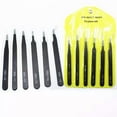 6-Piece Precision Anti-Static Esd Stainless Steel Tweezers Electronics ...