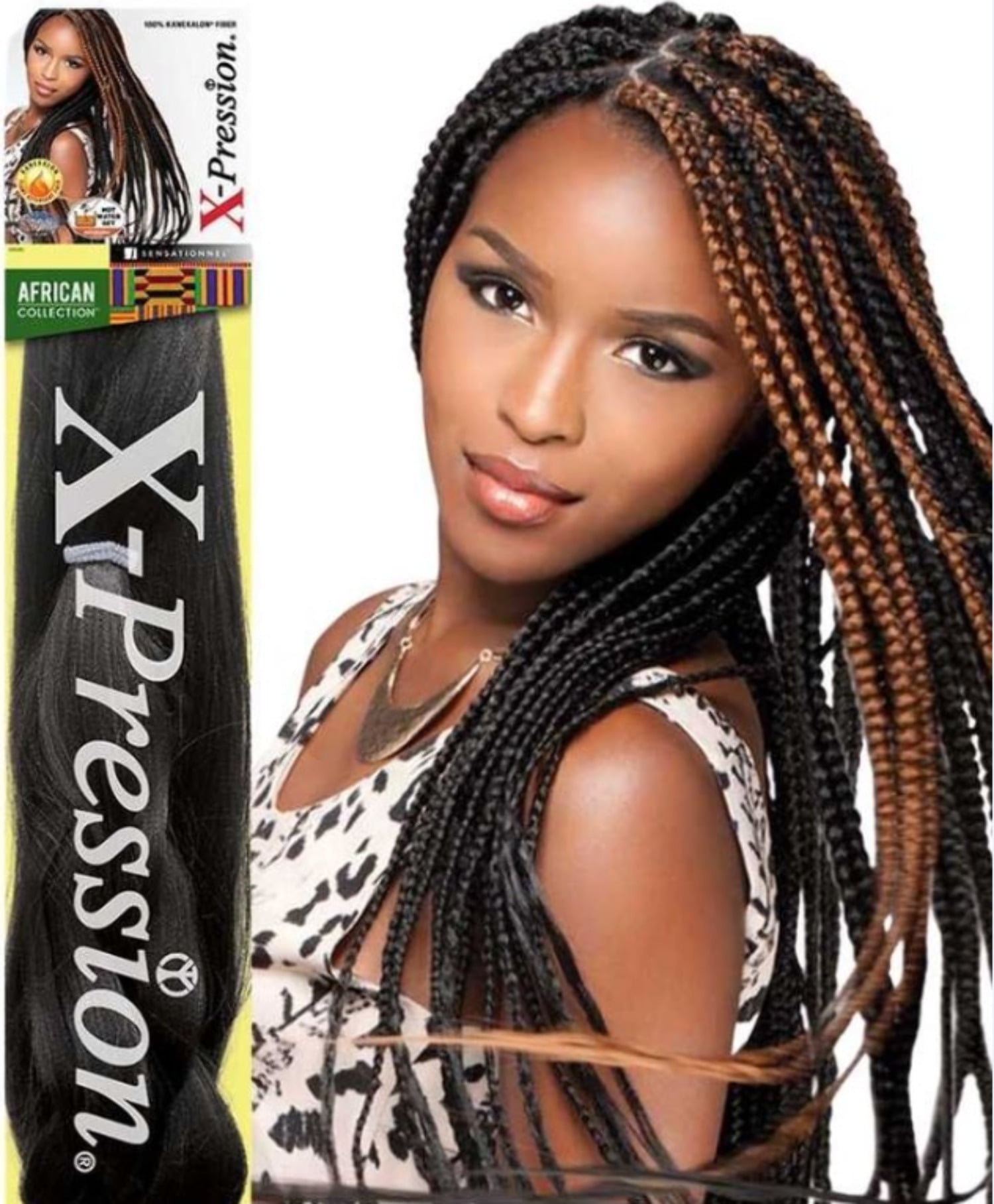 Sensationnel X-Pression Braid Braiding Hair 82" - Walmart.com