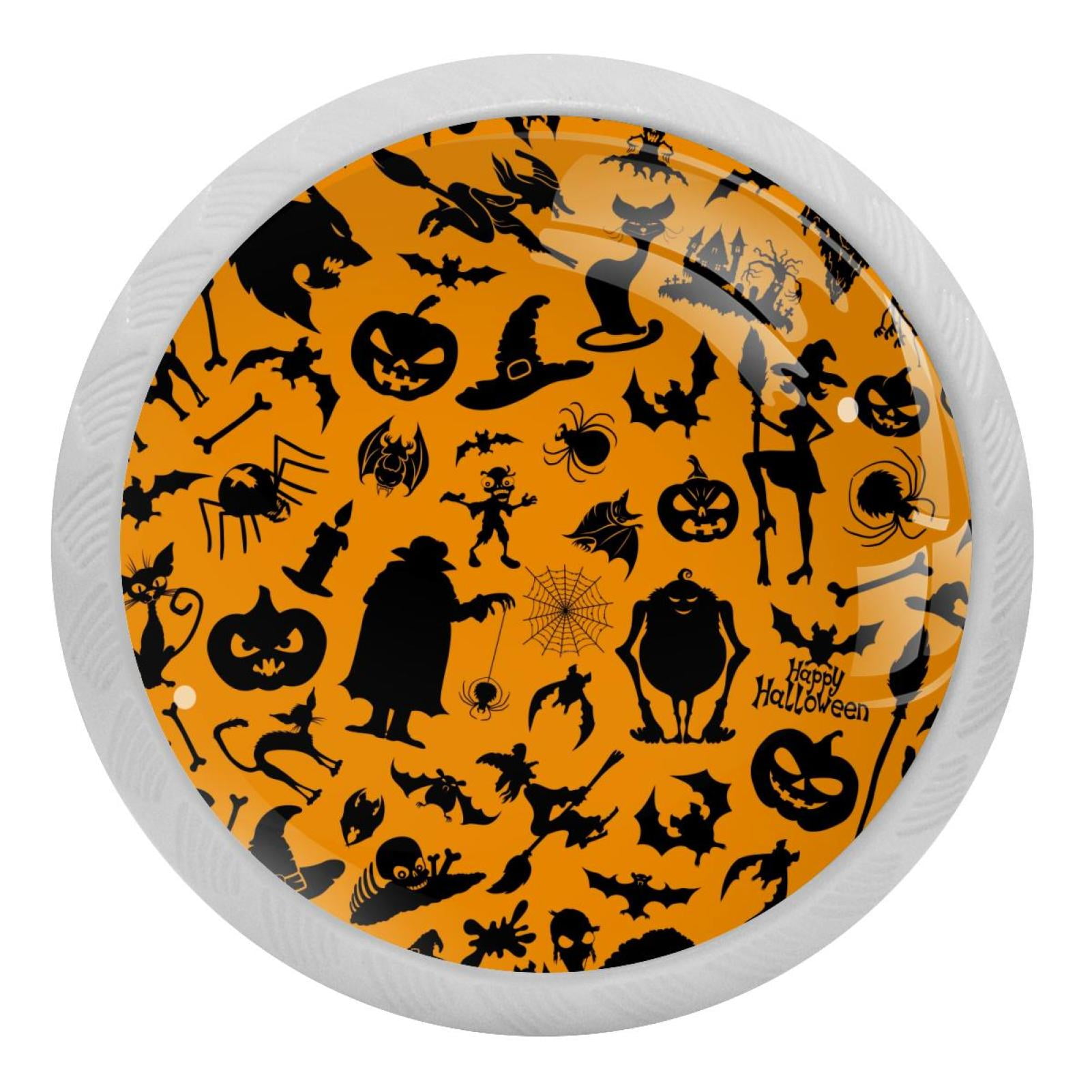 4PCS Round Halloween Cabinet Fluorescence Knob Glowing in the Dark ...