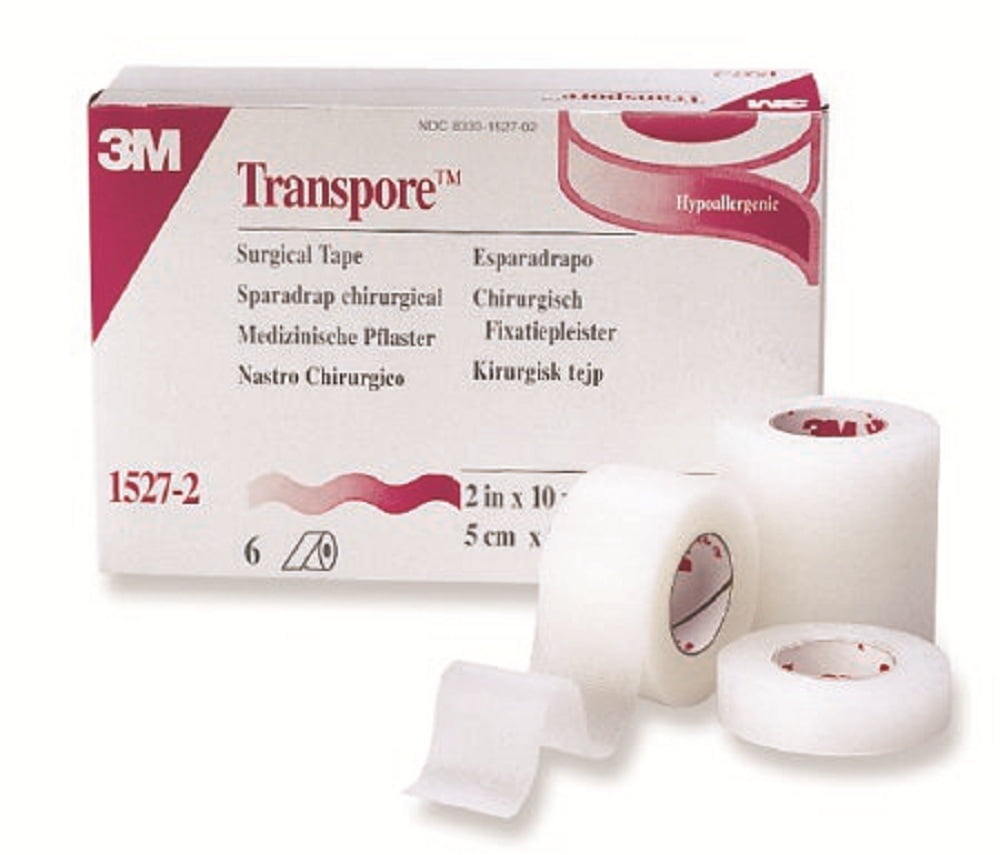 3M - Transpore - Medical Tape 3M - Transpore - Water Resistant 1/2 Inch X 10 Yard Transparent ...