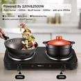 Double-headed cast iron stove, 1800-watt electric hot plate, with ...