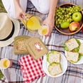 Bamboo Fiber Sandwich Storage Container, Portable Lunch Box for Hot ...