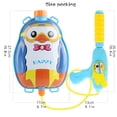 10.8" Cartoon Backpack Water Spray Toy, Pull-Out Spraying Device with ...