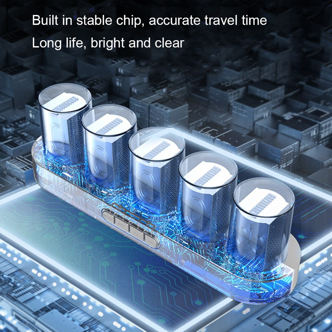 Buy Nixie Tube Clock Digital Variable Color LED Digital Clock Black ...