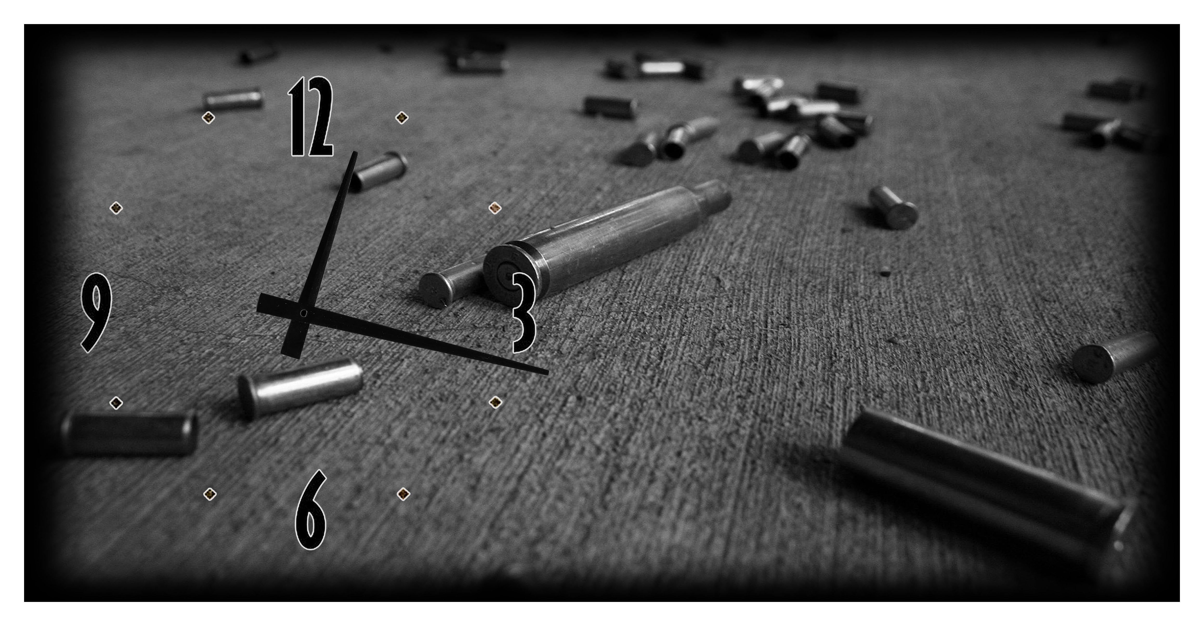 Large Wall Clock 2nd Amendment Shells Casings Man Cave Garage 12 X 24 Large Wall Clock 2nd Amendment Shells Casings Man Cave Garage 12 X 24