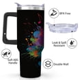 Colorful Music Notes Stainless Steel Insulation Mug with Lid and Handle ...
