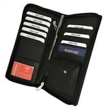 RFID Blocking Travel Wallet & Family Passport Holder Genuine Leather ...