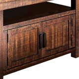 Furniture of America Jaycee Multi-Storage Dining Table, Light Walnut ...