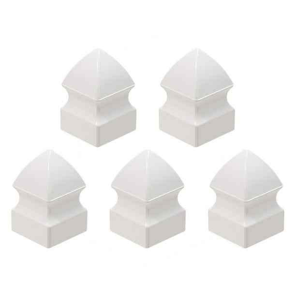 Plum Fittings 1" x 1" Gothic Vinyl Picket Fence Caps | Pack of 5 | White - Walmart.com