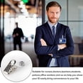 400 Pcs Metal Badge Clips with Clear PVC Straps, ID Holder Clip for ...