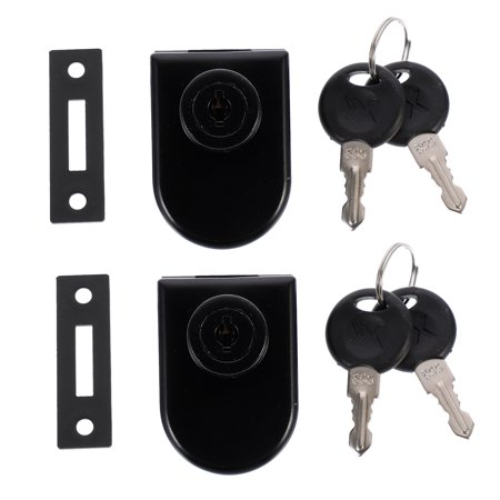 2 Sets Cabinet Lock Durable Glass Door Lock Display Showcase Lock ...