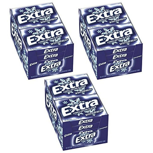 Extra Winterfresh Gum, 15 Count Sticks - 30 Count Of 3 - Pack - Walmart.com