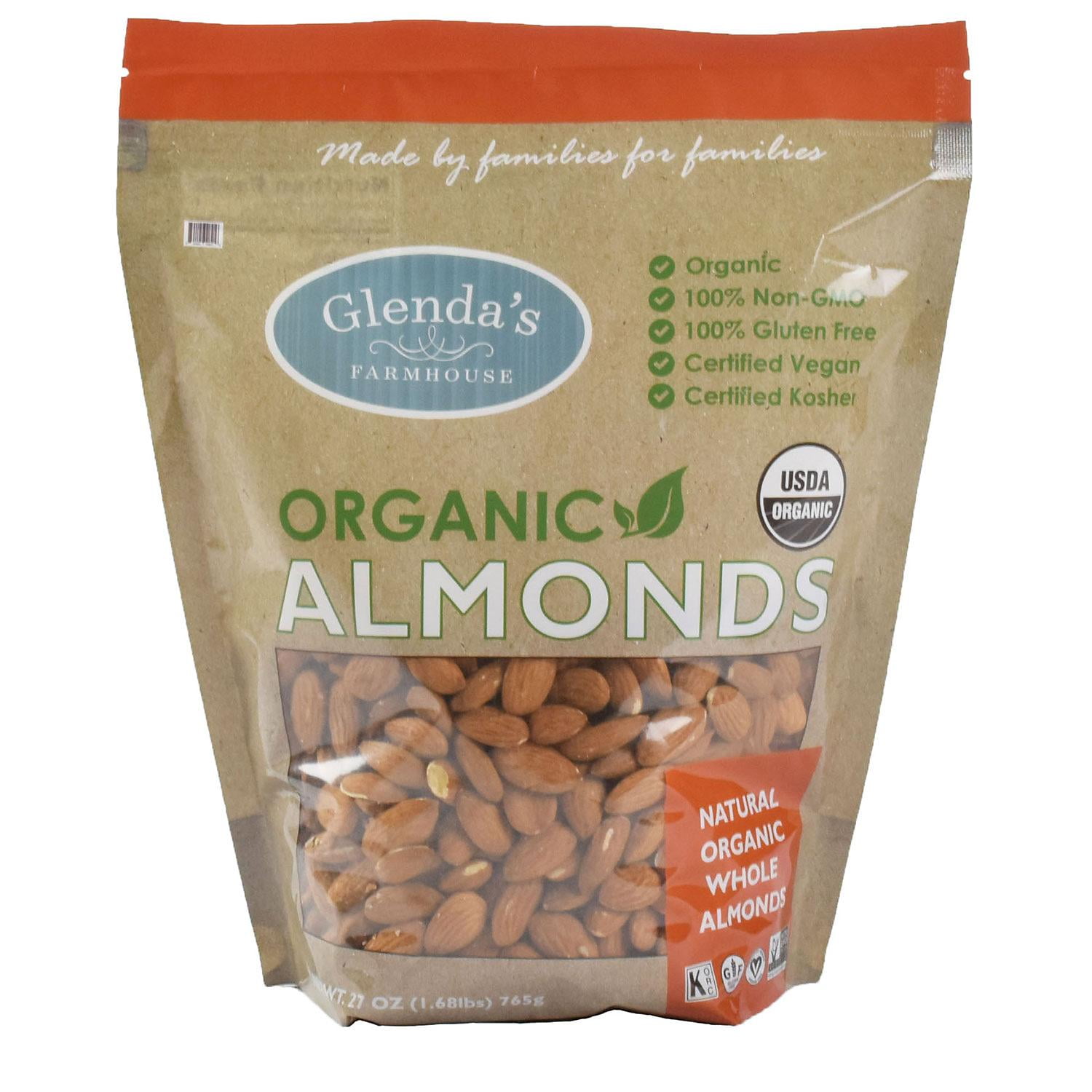 Glenda's Farmhouse Organic Almonds (27 oz.) - Walmart.com - Walmart.com