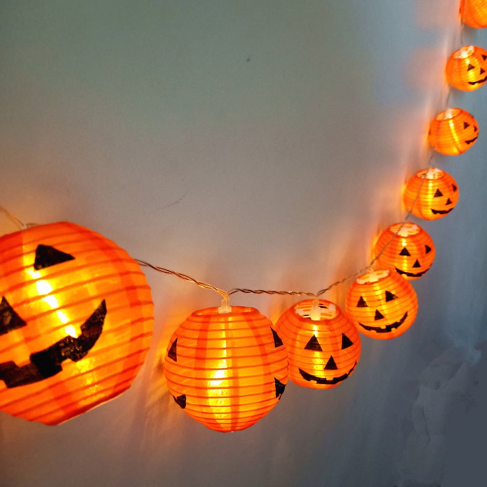 Dofanfy Halloween String Lights Pumpkin Lanterns String Lights Spider ...