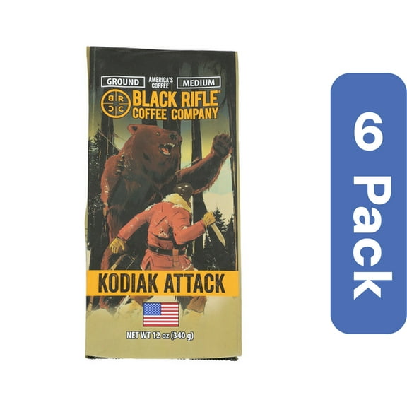 Black Rifle Coffee Ground Medium Kodiak Attack 12 oz (Pack Of 6 ...
