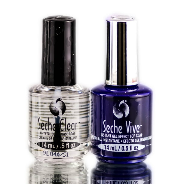 Seche CLEAR VIVE Duo Set - Crystal Clear - 0.5 oz / Instant Gel - 0.5 ...