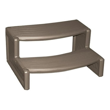 Confer Plastics Handi-Step for Hot Tub/Spa, Stool Deck Entry System, Straight/Curved, Charcoal ...