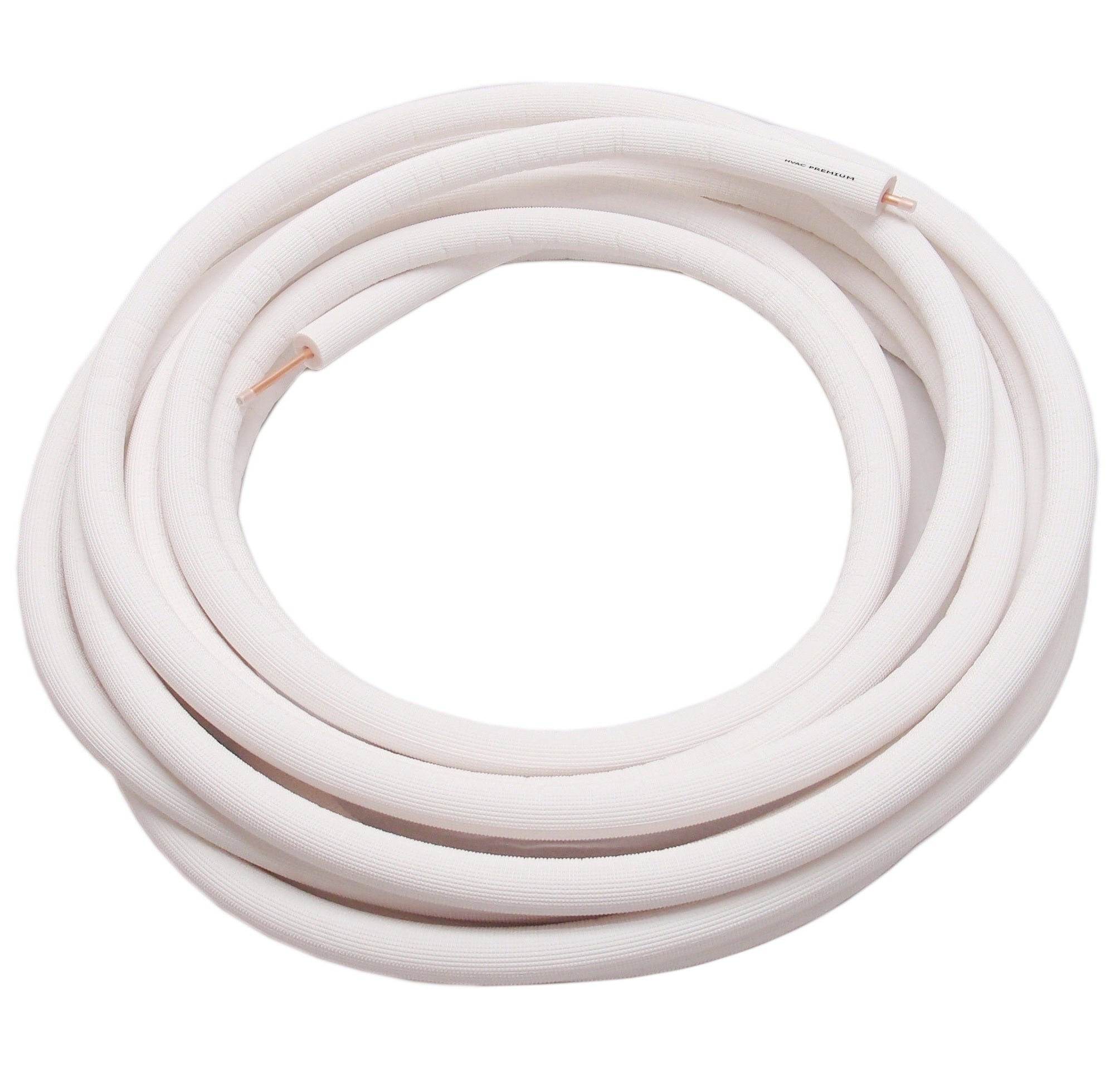 5/8" Insulated Copper Coil Line - 1/2" White Insulation - 15' Long ...