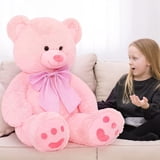 MorisMos 4ft Pink Giant Teddy Bear Plush Big Stuffed Bear Valentine's ...