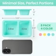 16 Pack 5OZ Reusable Snack Containers, Multicolor Double Compartment ...