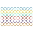 FAGINEY Rings,60PCS Loose Leaf Rings Colorful PP 1.4in Book Rings For ...