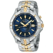 Seiko Men's SKA402 Kinetic Two-Tone Watch, Quartz Tech, Rechargeable ...