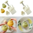 NANMELX Hand Pressure Moon Cake Molds Pear Shape Cookie Stamps Moon ...