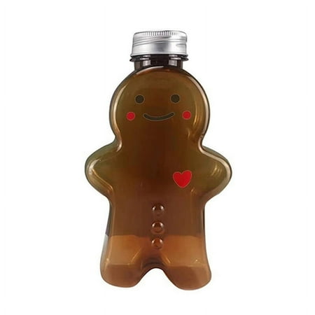 Cute Gingerbread Man Drinking Cup Portable Shaker Drink Bottle Kitchen ...