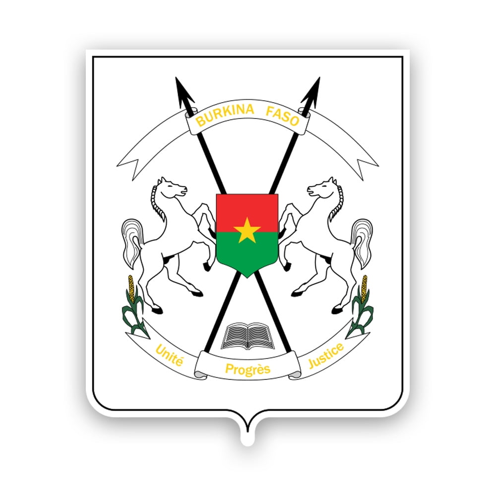 Burkinabe Coat of Arms Sticker Decal - Self Adhesive Vinyl ...