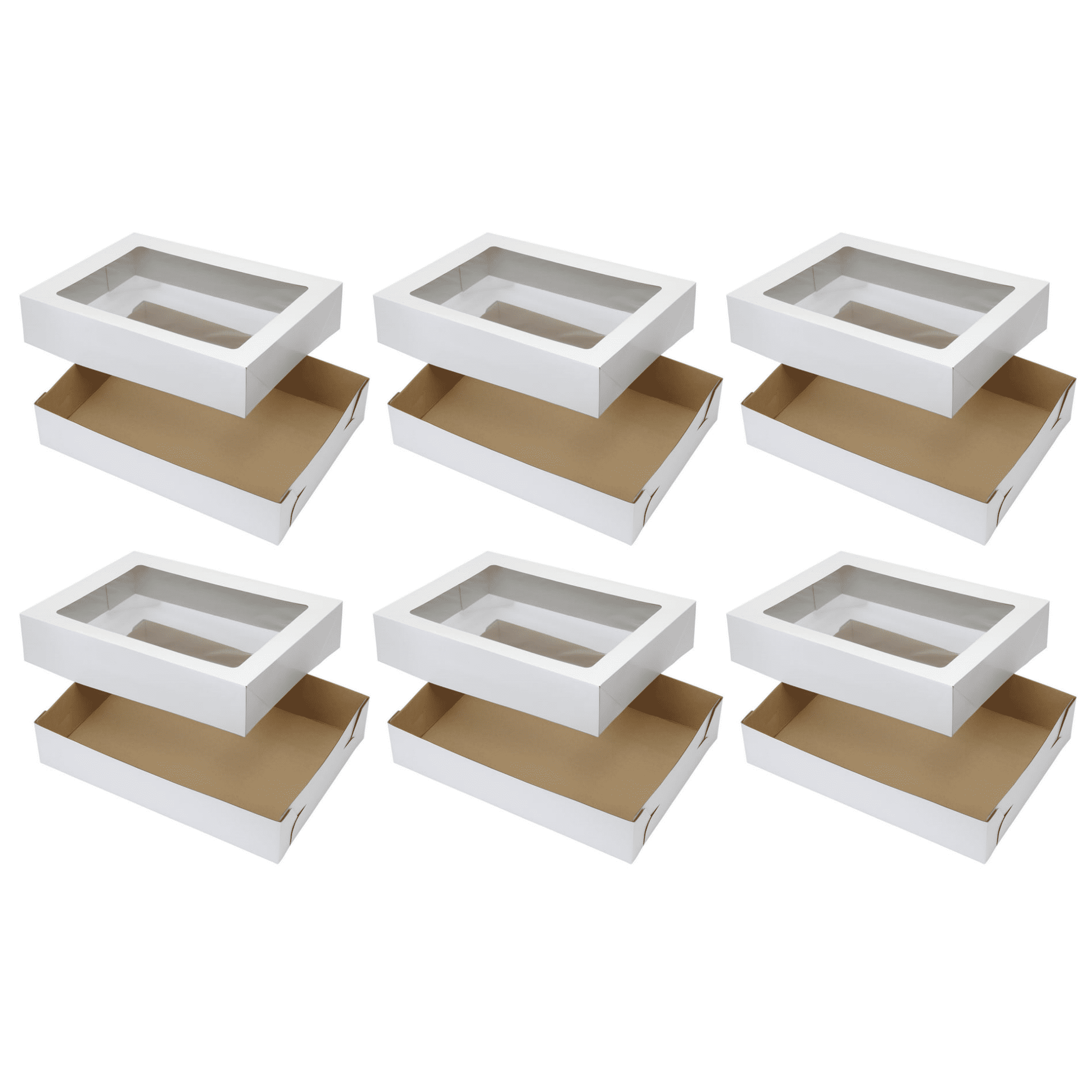Wilton White Cake Boxes with Windows, 19 x 14-Inch, 6-Count - Walmart.com