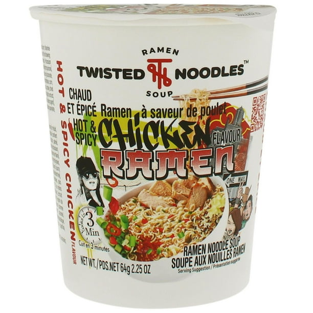Twisted Noodles Hot and Spicy Chicken Ramen Cup, 1 x 64 G - Walmart.ca