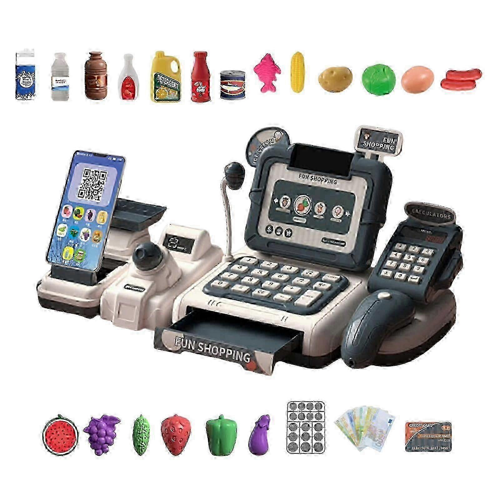 2025 Cash Register Playset with Lights and Sounds Store for Girls ...