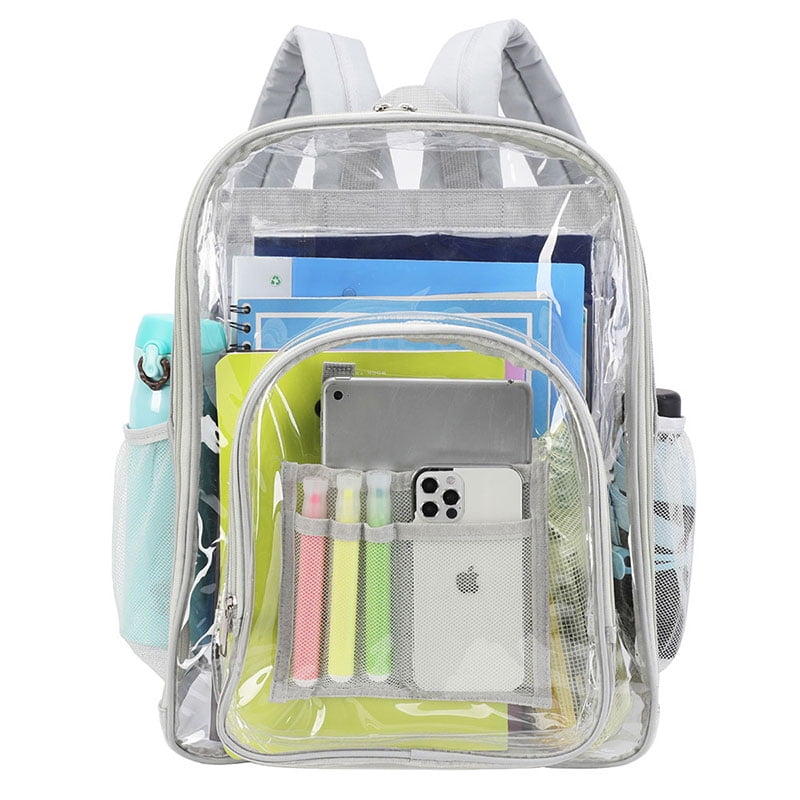 Tinyat Large Clear Backpack Heavy Duty PVC Transparent Clear Bag for ...