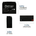 12V 18Ah SLA Replacement Battery Compatible With Apex APX12180 + 12V ...