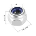 M4 x 0.7mm Nylon Insert Hex Lock Nuts, 201 Stainless Steel, 30 Pcs - Walmart.com