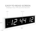 Ivation Huge 36 inch Large Big Oversized Digital LED Wall Clock - White ...