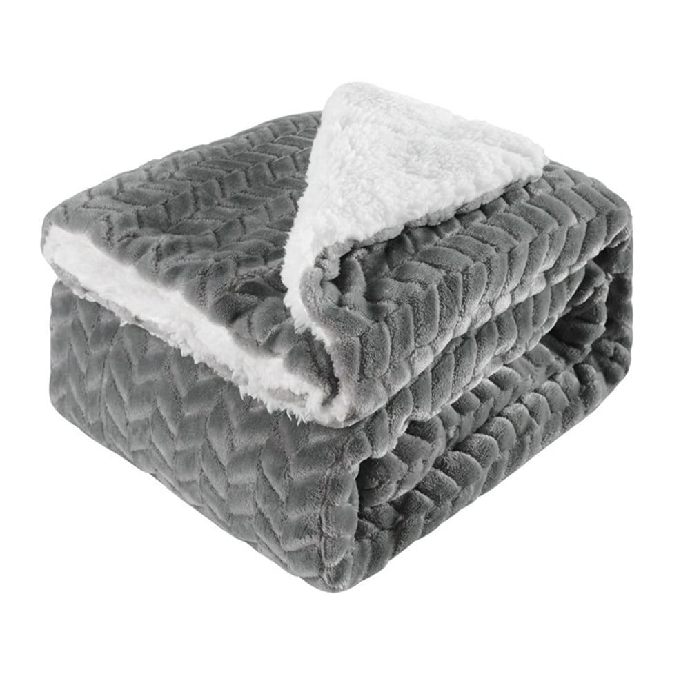 Sherpa wool blanket, double sided super soft plush blanket blanket size ...