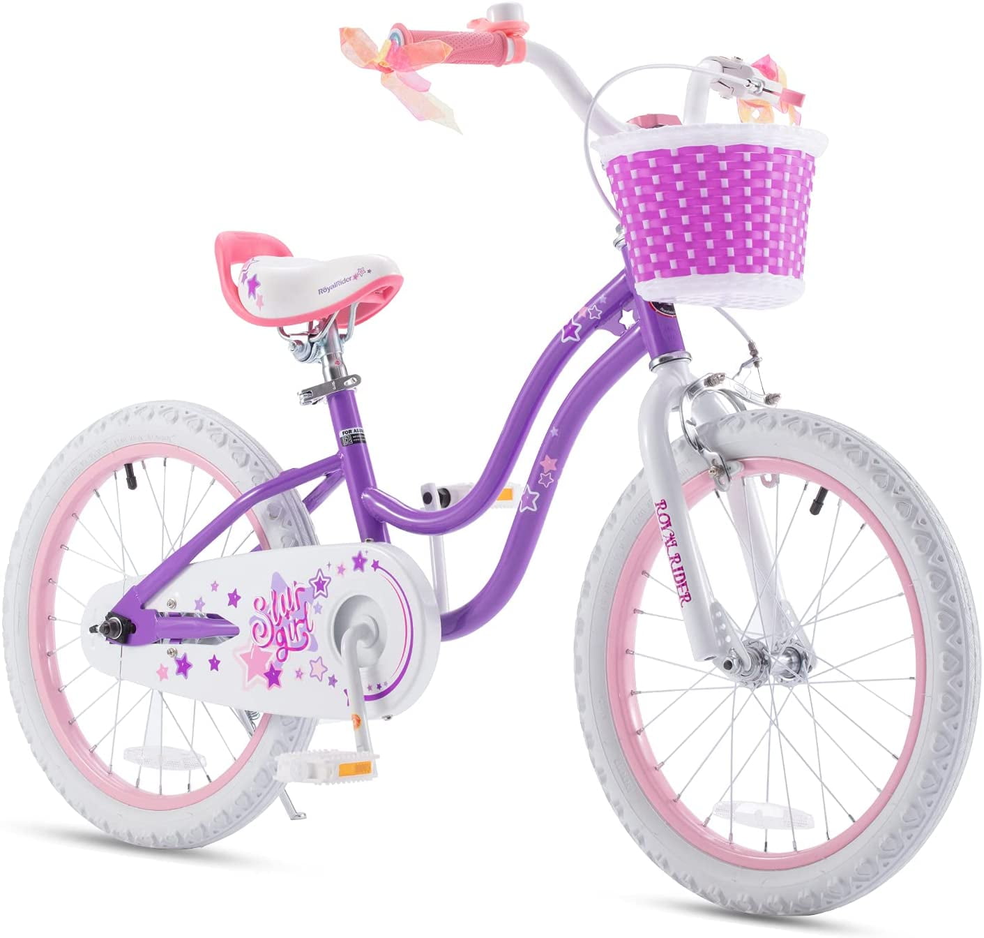 Royalbaby Girl's Kid's Bike Stargirl 18 In. Child Bicycle with Basket ...