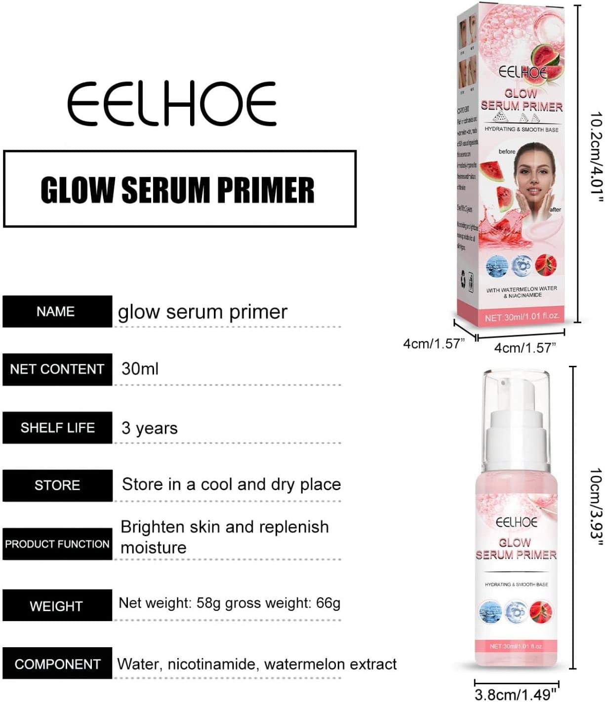 Buy Glow Serum Primer, Glow Boosting Serum for Face Anti_aging ...