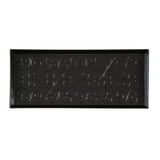 Black Metal Boot Tray with Rectangle Embossed Coir Insert - Walmart.com
