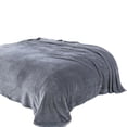 Btomtd Super Soft Solid Color Flannel Throw Blanket, Warm Cozy Bed Sofa ...