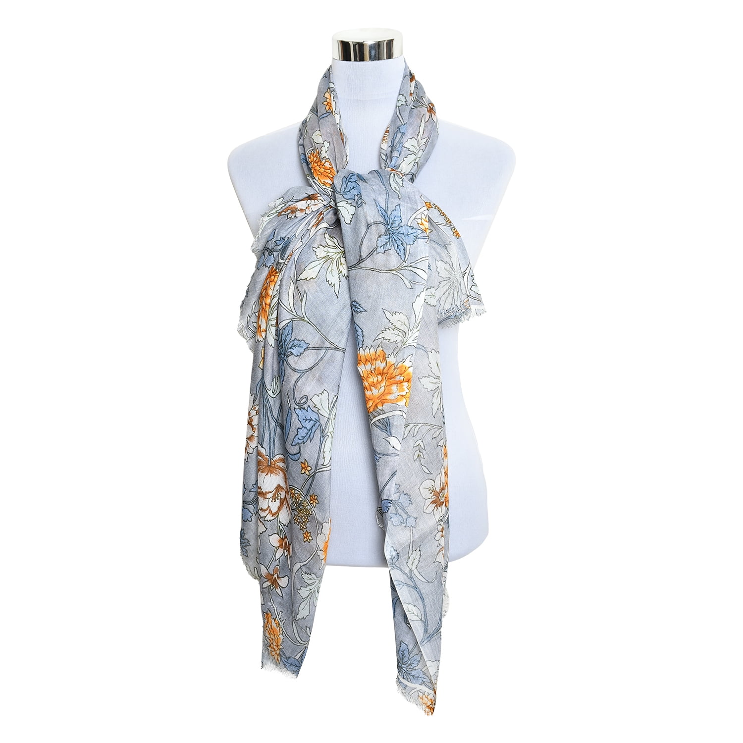 Premium Soft Quality Modal Scarf Floral Print Lightweight Wraps MMD401 ...