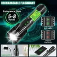 Zacro Rechargeable LED Flashlight with 6 Modes Waterproof Zoomable ...