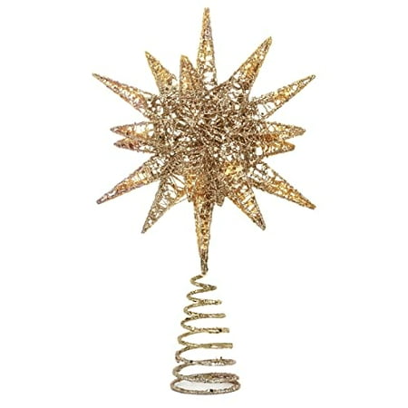 Luxspire Christmas Tree Topper, Lighted Up Tree Topper 3D Geometric ...