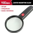 Hyper Tough LED Lighted 3x Magnifying Glass with Acrylic Lens and ...