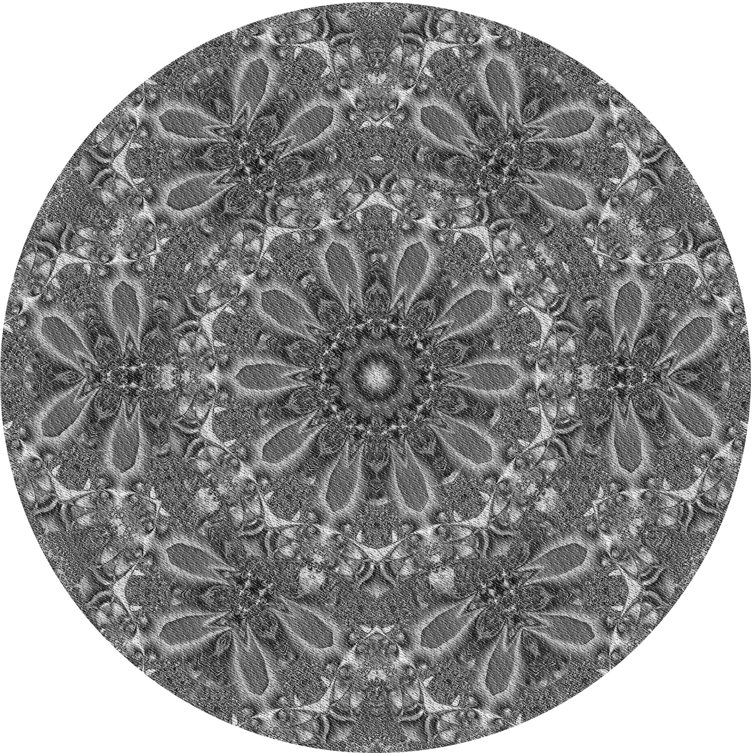 Ahgly Company Indoor Round Patterned Gray Wolf Gray Area Rugs, 7' Round ...