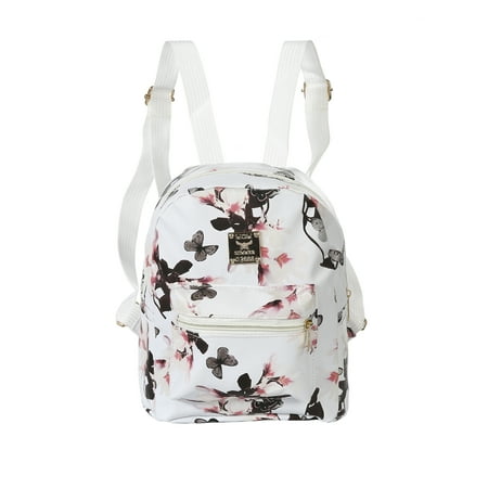 Ladies Floral Backpack Travel Leather Rucksack Shoulder School Bag ...
