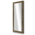 25 in. W x 61 in. H Framed Rectangle Beveled Edge Wood Full Length ...