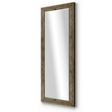 25 in. W x 61 in. H Framed Rectangle Beveled Edge Wood Full Length ...