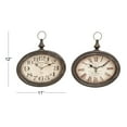 Free Shipping! DecMode 12"H, 11"W Cream Metal Pocket Watch Style Wall ...